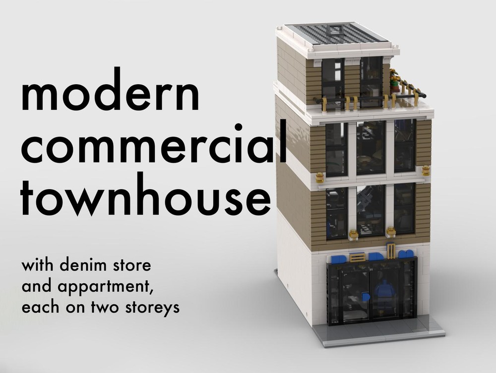 LEGO MOC Modern Commercial Townhouse by Brinx | Rebrickable - Build ...
