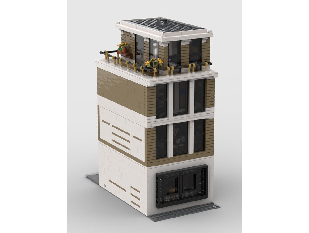 LEGO MOC Modern Commercial Townhouse by Brinx | Rebrickable - Build ...