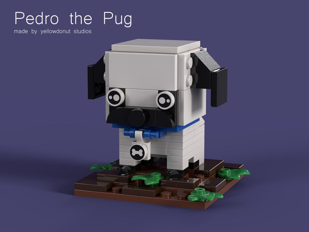 LEGO MOC Pedro The Pug by YellowDonut | Rebrickable - Build with LEGO