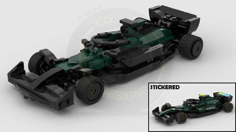 LEGO MOC F1 Aston Martin AMR24 by CGForceDesigns | Rebrickable - Build ...
