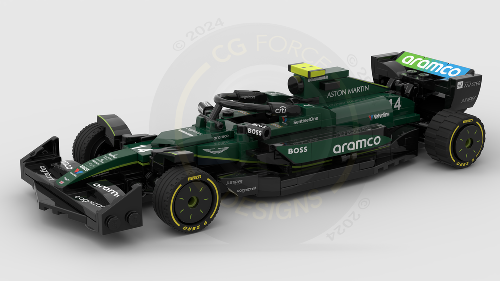 LEGO MOC F1 Aston Martin AMR24 by CGForceDesigns | Rebrickable - Build ...