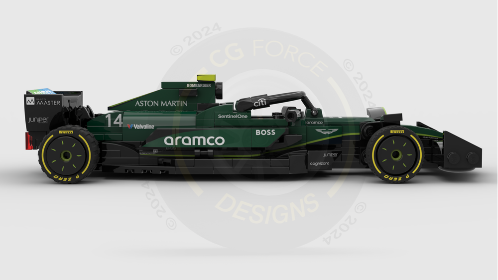 LEGO MOC F1 Aston Martin AMR24 by CGForceDesigns | Rebrickable - Build ...