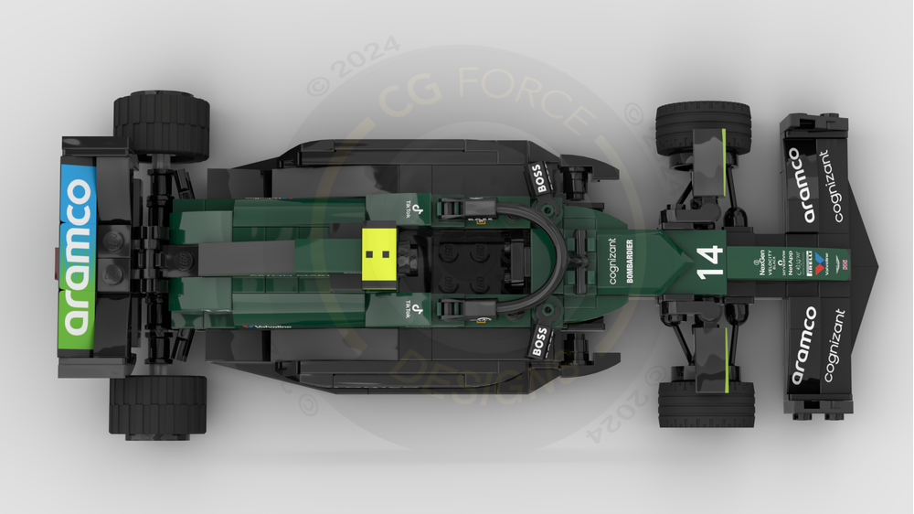LEGO MOC F1 Aston Martin AMR24 by CGForceDesigns | Rebrickable - Build ...