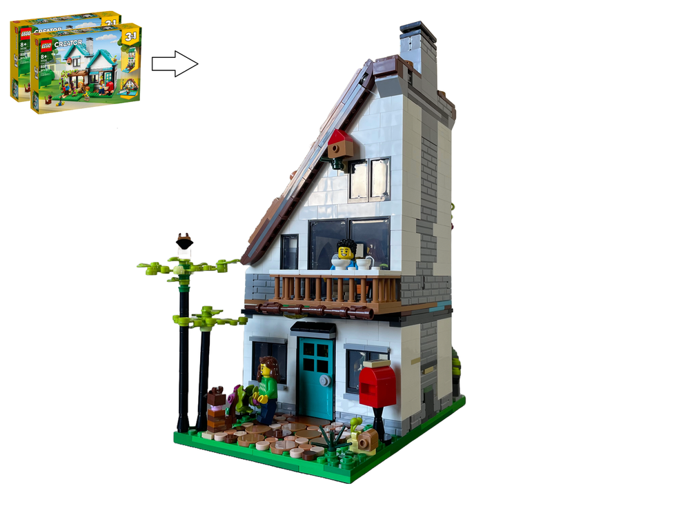 LEGO MOC Cozy Home Modular Alternate build of 2x31139 Cozy House by re ...