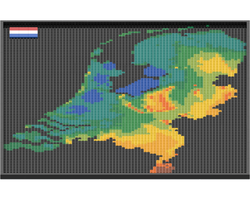 LEGO MOC Dutch Heightmap 2D by VDWWD | Rebrickable - Build with LEGO