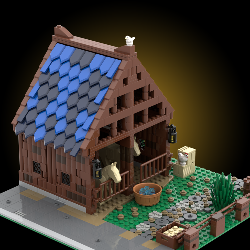 LEGO MOC Modular medieval stables by LucSoleBricks | Rebrickable ...