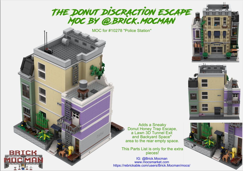 LEGO MOC The Donut Distraction Escape - Backyard MOC for set #10278 ...