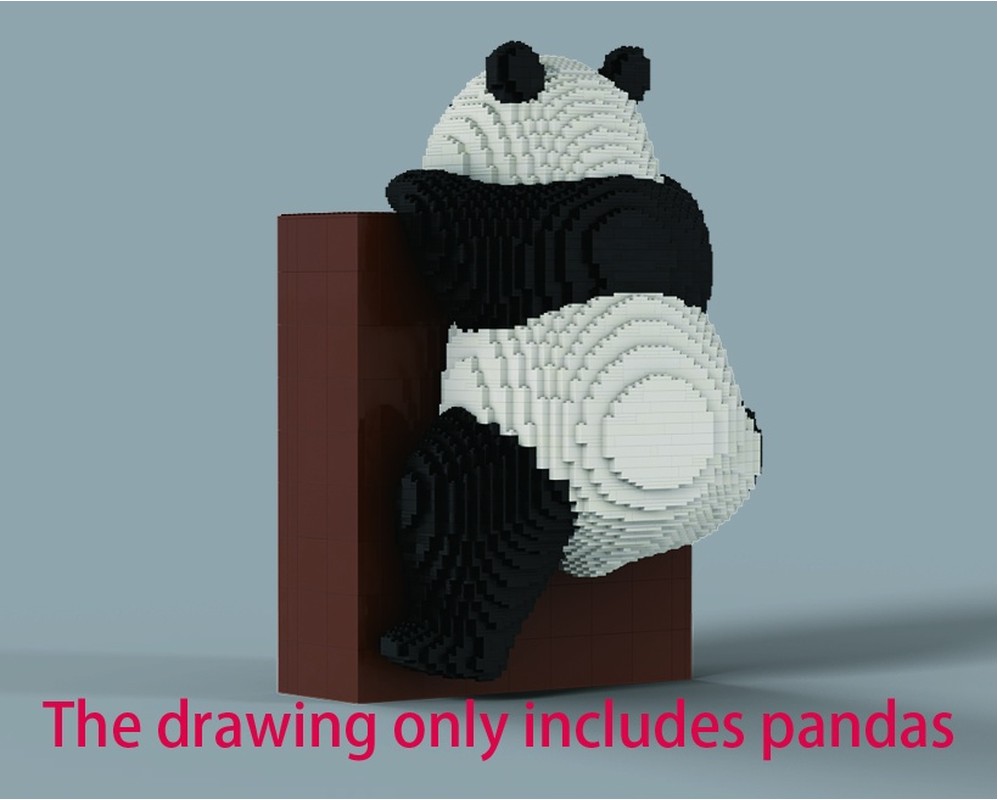 LEGO MOC Climbing Pandas by xiaowang | Rebrickable - Build with LEGO
