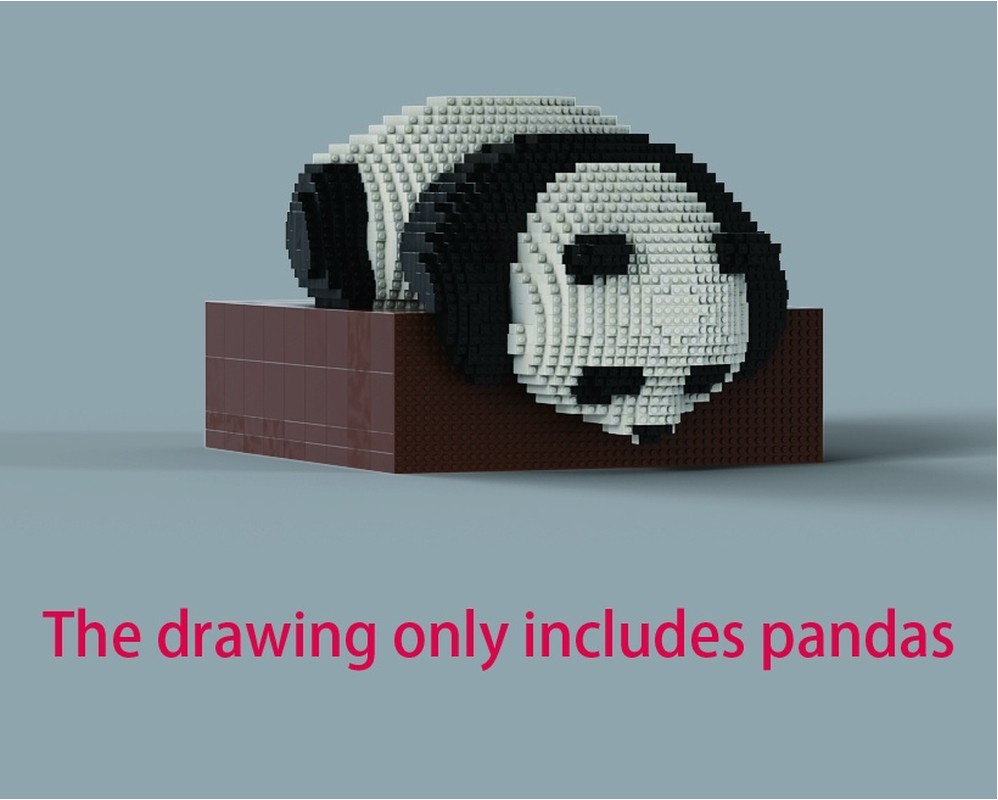 LEGO MOC Climbing Pandas by xiaowang | Rebrickable - Build with LEGO