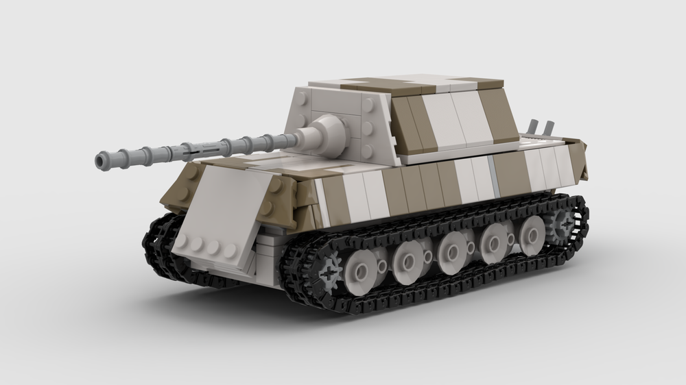 LEGO MOC Jagtiger winter camouflage by Leopard_brick | Rebrickable ...