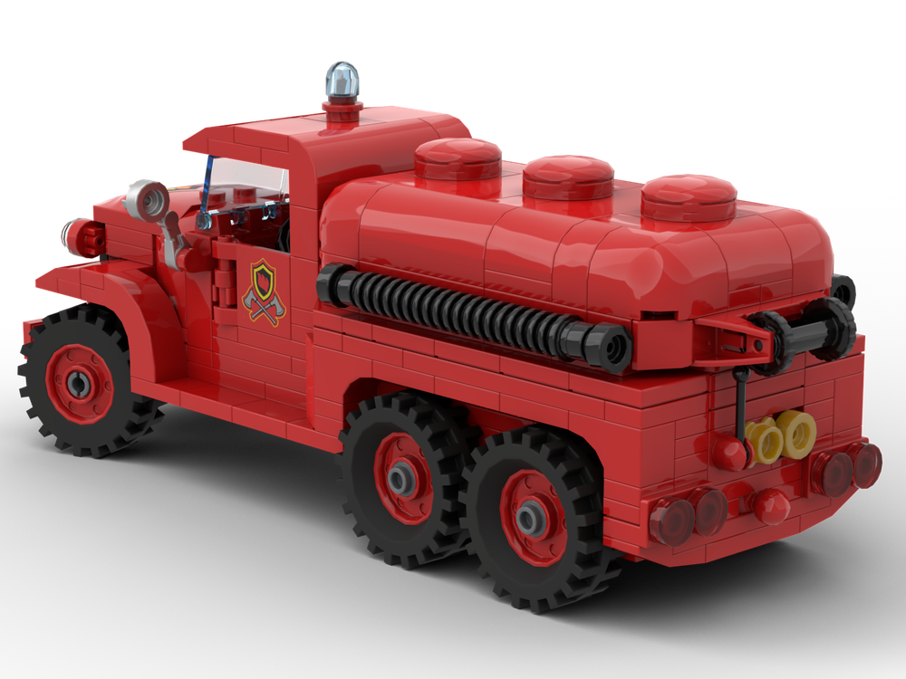 LEGO MOC Classic Fire Truck by Dongeraldo | Rebrickable - Build with LEGO