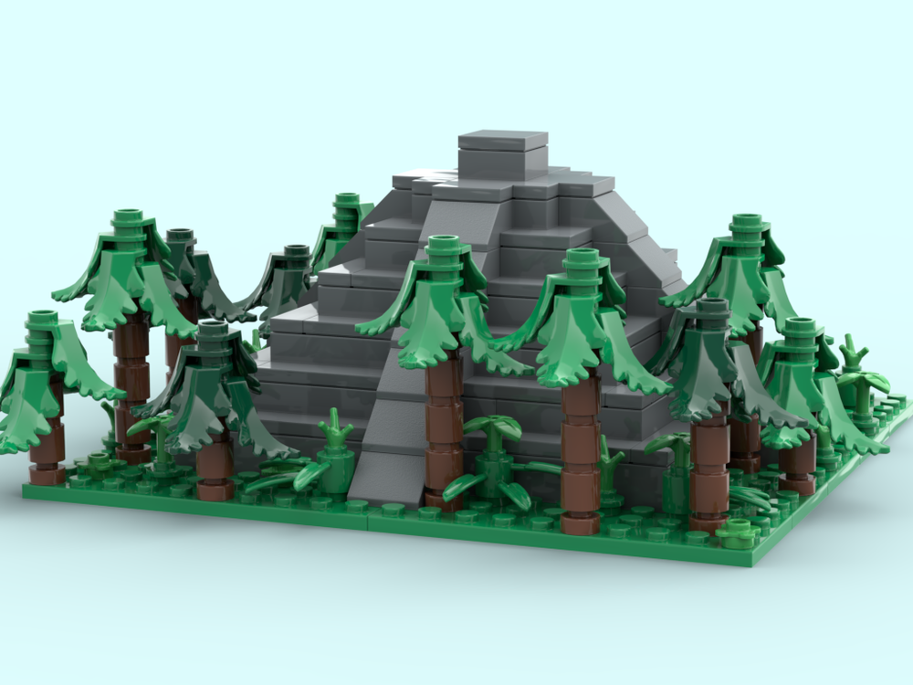 LEGO MOC Maya Pyramid in the Jungle by zsobricks | Rebrickable - Build ...