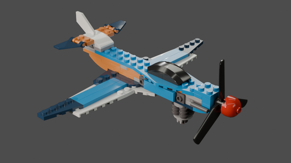 LEGO MOC Plane With Propeller Combo by Nyangire | Rebrickable - Build ...