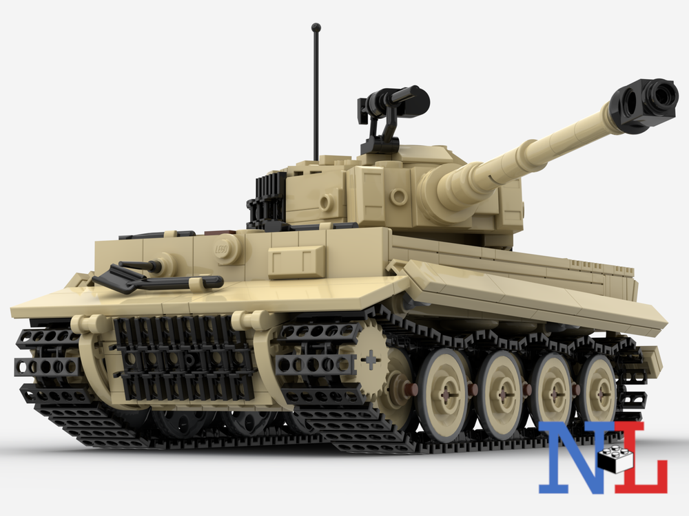 LEGO MOC WW2 Tiger E German Tank V2 Desert by NLBricks | Rebrickable ...