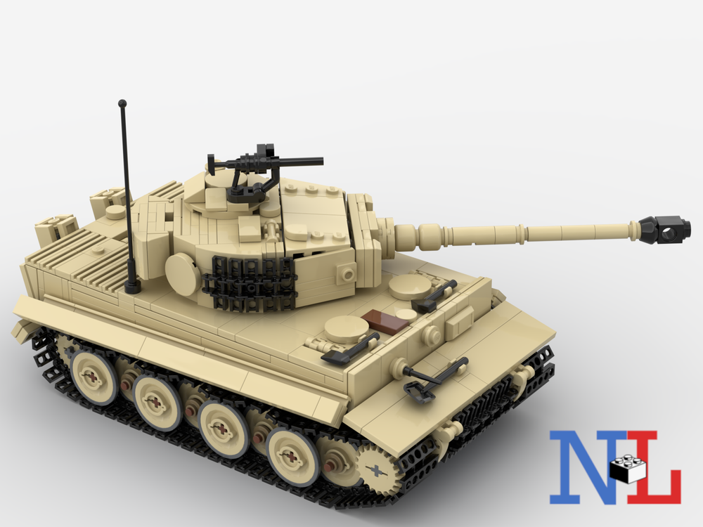 LEGO MOC WW2 Tiger E German Tank V2 Desert by NLBricks | Rebrickable ...