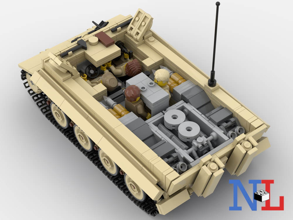 LEGO MOC WW2 Tiger E German Tank V2 Desert by NLBricks | Rebrickable ...
