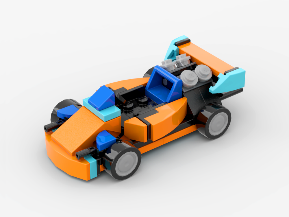 LEGO MOC Go Kart - Orange by Agilinzzz | Rebrickable - Build with LEGO