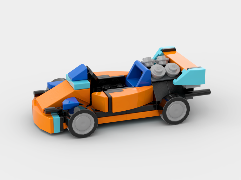 LEGO MOC Go Kart - Orange by Agilinzzz | Rebrickable - Build with LEGO