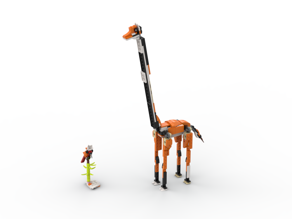 LEGO MOC Giraffe and bird by P4tp4t | Rebrickable - Build with LEGO