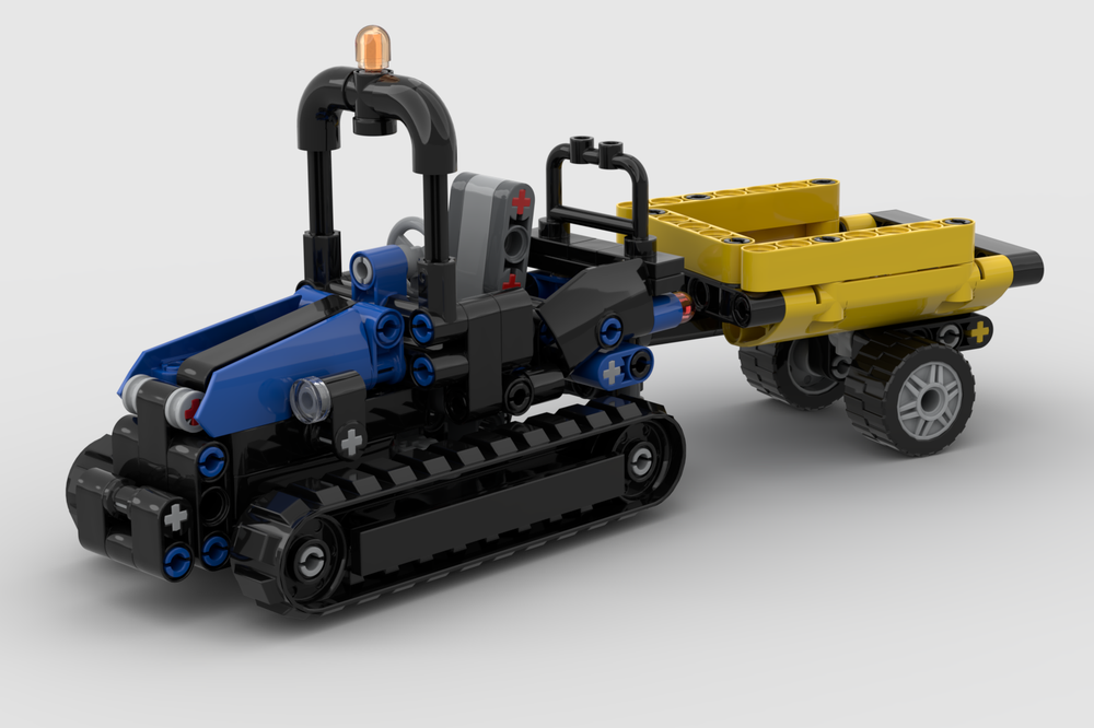 LEGO MOC Tracked Tractor with a Trailer. by Dami1903 | Rebrickable ...