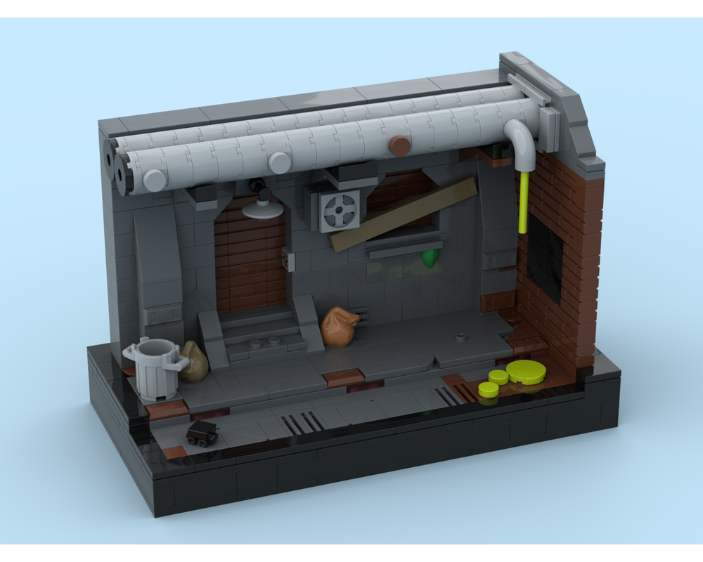 LEGO MOC Diorama "Resting in a back alley" by tingdrason | Rebrickable ...