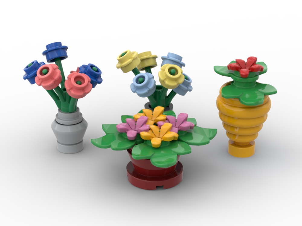 LEGO MOC Flower Pot Pack - Minifig Scaled by RYO Furniture Designs ...