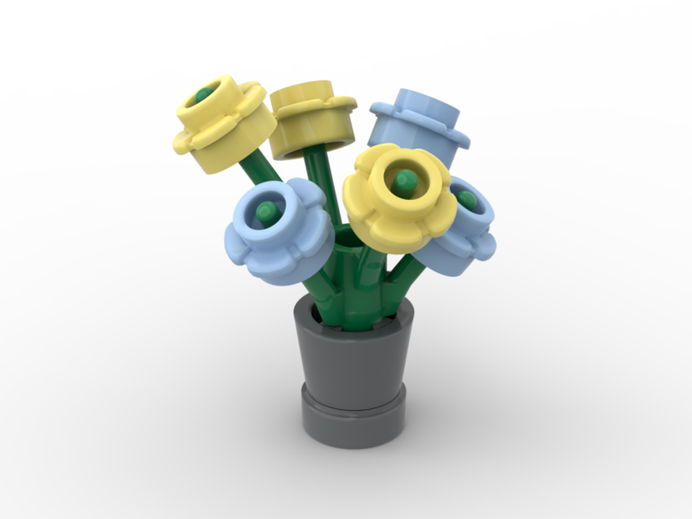 LEGO MOC Flower Pot Pack - Minifig Scaled by RYO Furniture Designs ...