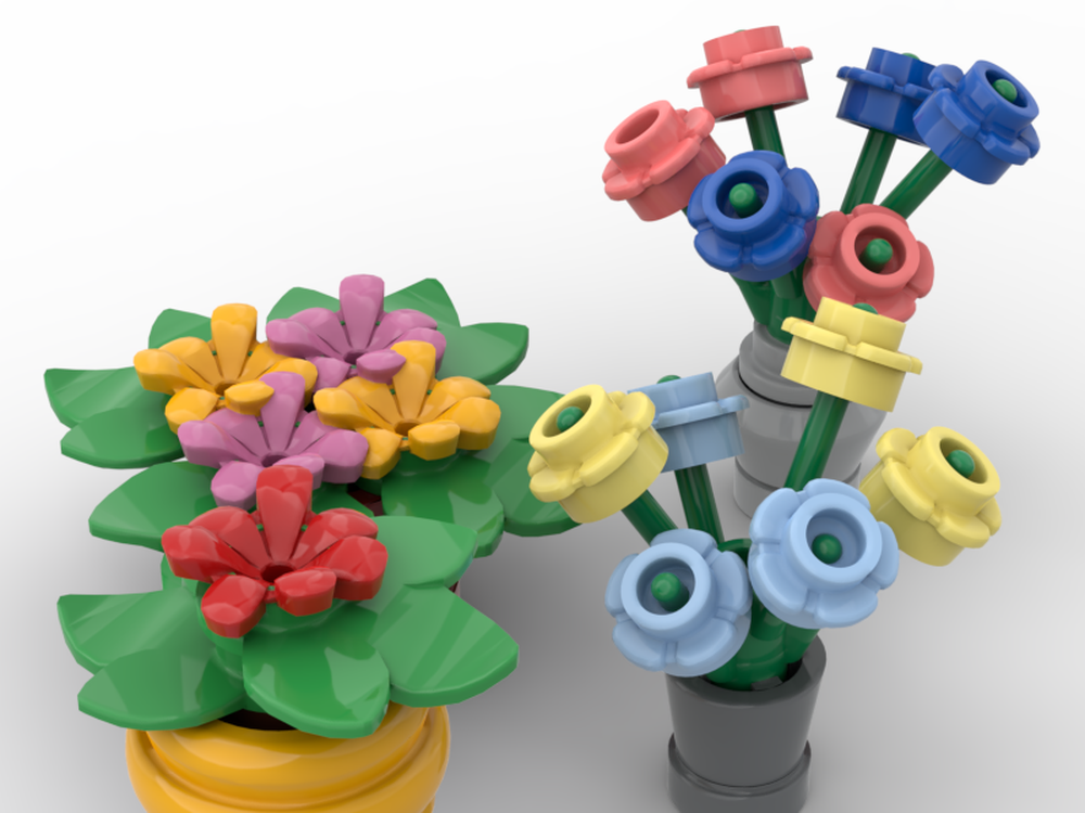 LEGO MOC Flower Pot Pack - Minifig Scaled by RYO Furniture Designs ...