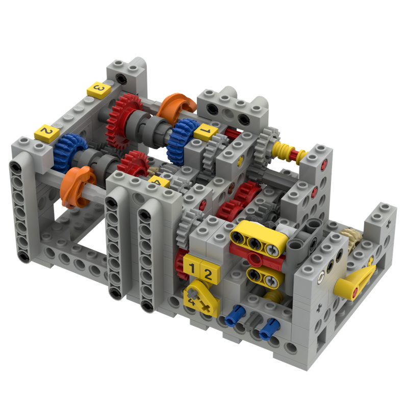 LEGO MOC Four Speed Gearbox w 5.55:1 primary ratio by andybell ...