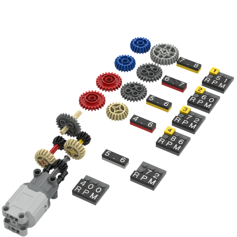 LEGO MOC Four Speed Gearbox w 5.55:1 primary ratio by andybell ...
