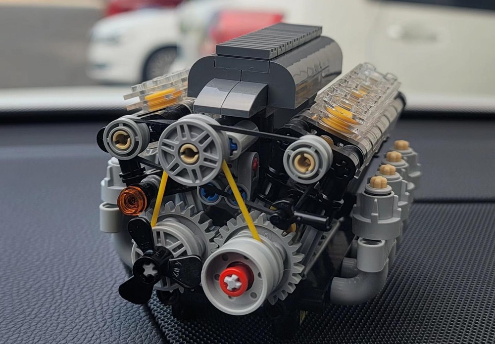 LEGO MOC V8 engine by xiaohutushen | Rebrickable - Build with LEGO