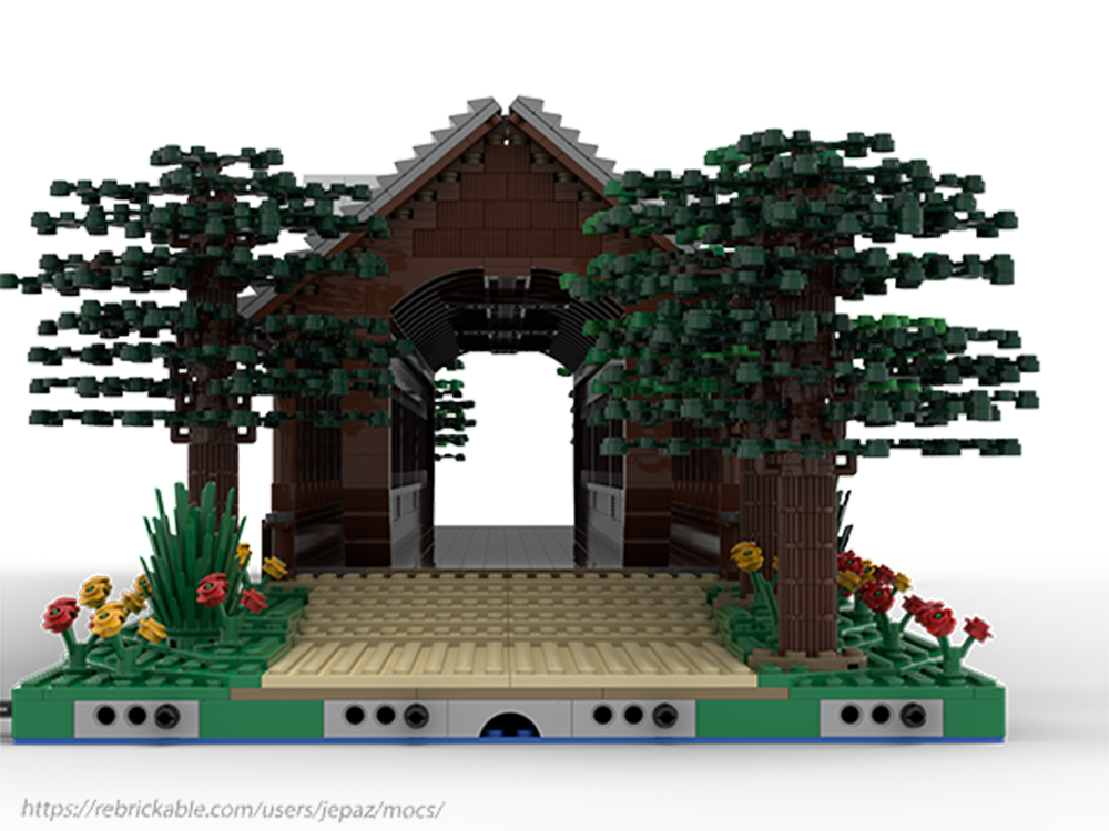LEGO MOC Covered Bridge by jepaz | Rebrickable - Build with LEGO