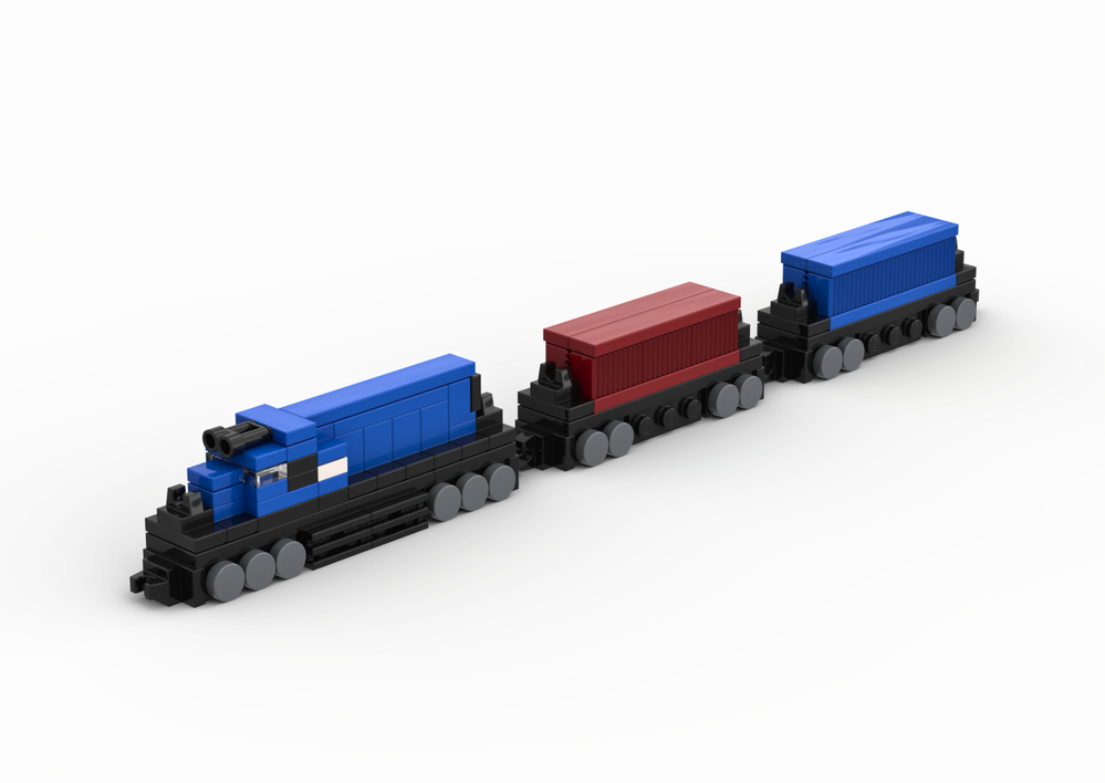 LEGO MOC Freight Train by The Bobby Brix Channel | Rebrickable - Build ...