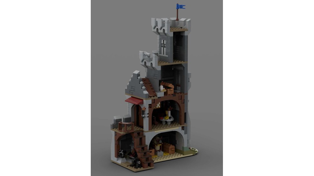 Lego Moc Black Falcons River Castle By Tommyp Rebrickable Build
