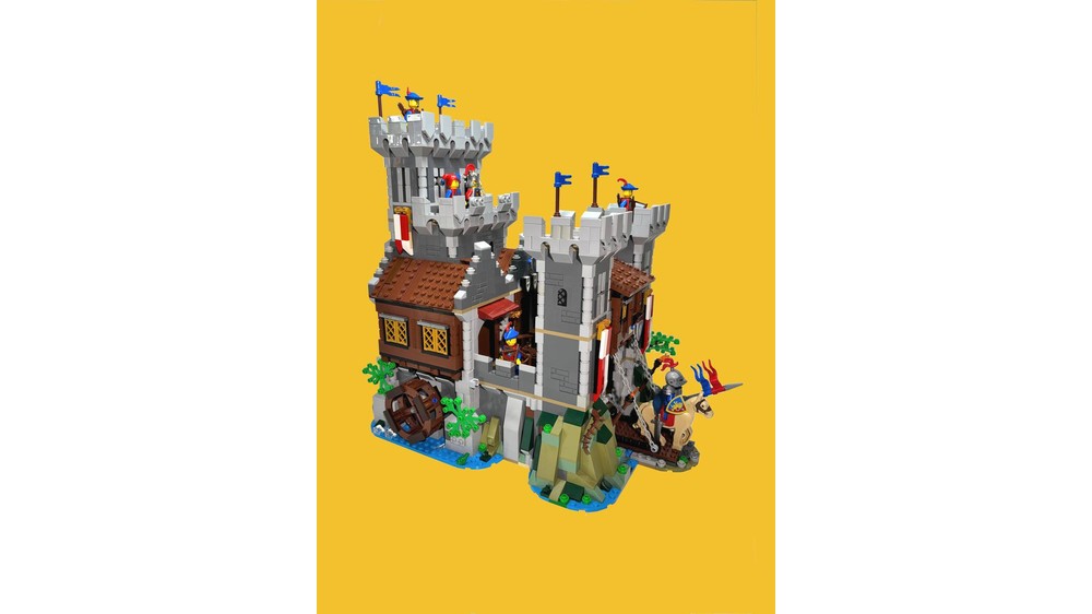 Lego Moc Black Falcons River Castle By Tommyp Rebrickable Build