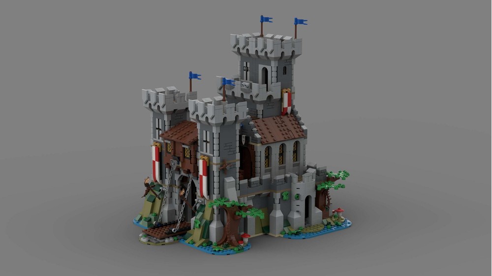 LEGO MOC Black Falcons' River Castle by TommyP | Rebrickable - Build ...
