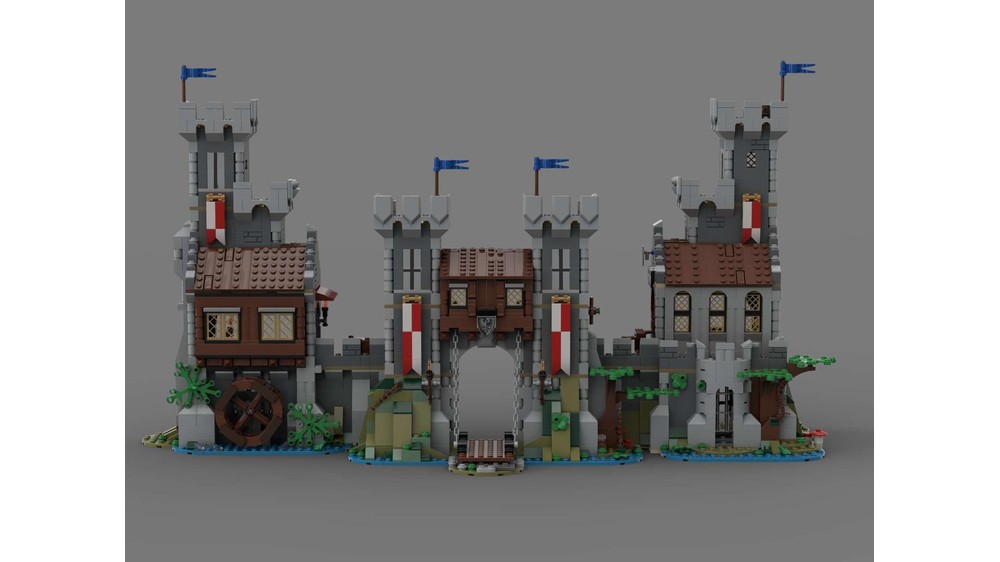 LEGO MOC Black Falcons' River Castle by TommyP | Rebrickable - Build ...