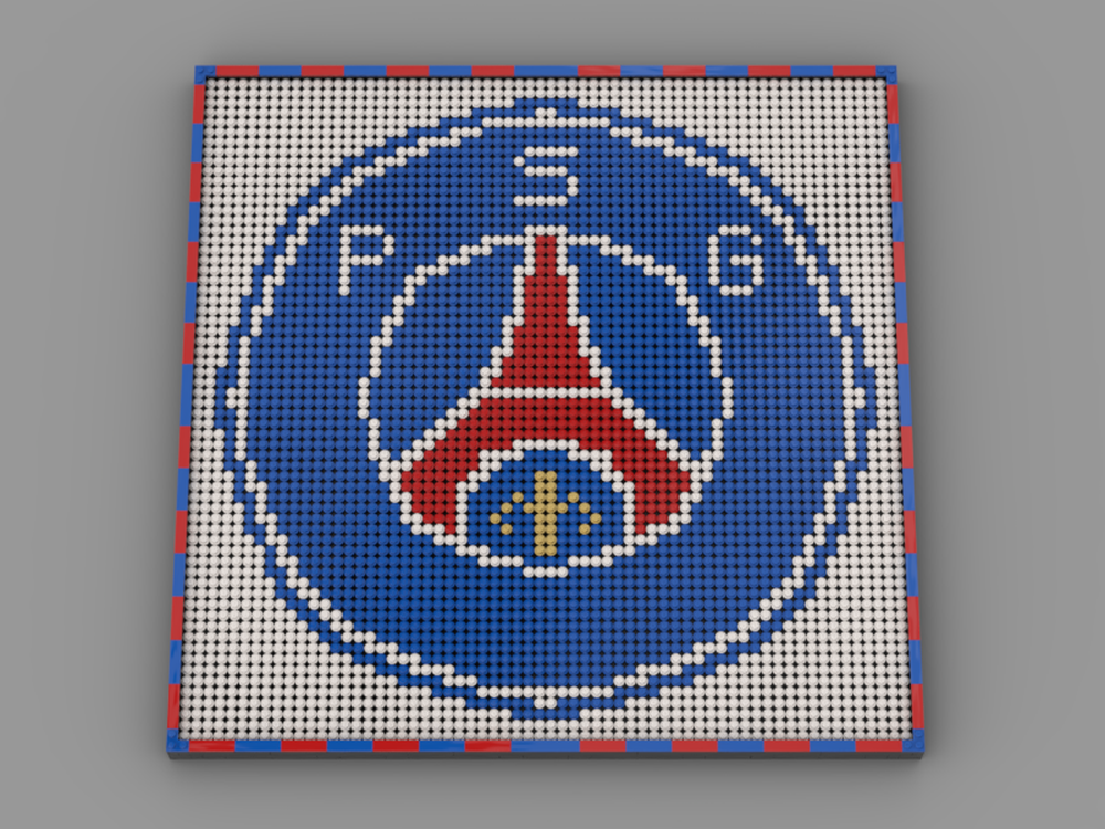 LEGO MOC PSG Emblem With Frame by tyarador | Rebrickable - Build with LEGO