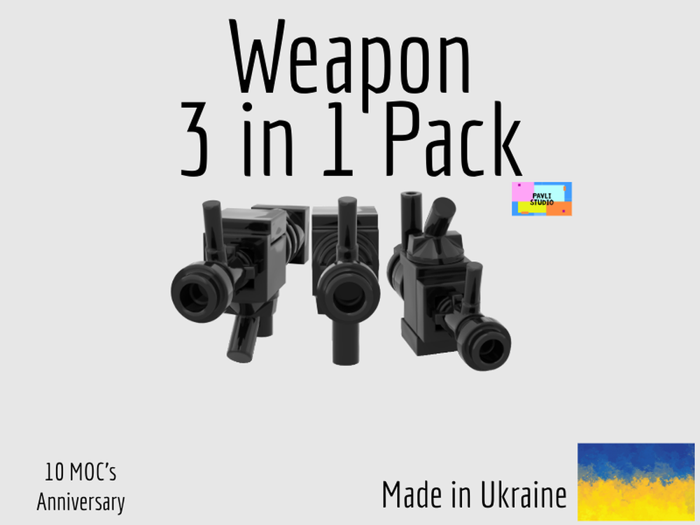 LEGO MOC Weapon 3 in 1 Pack by PAVLI_STUDIO | Rebrickable - Build with LEGO