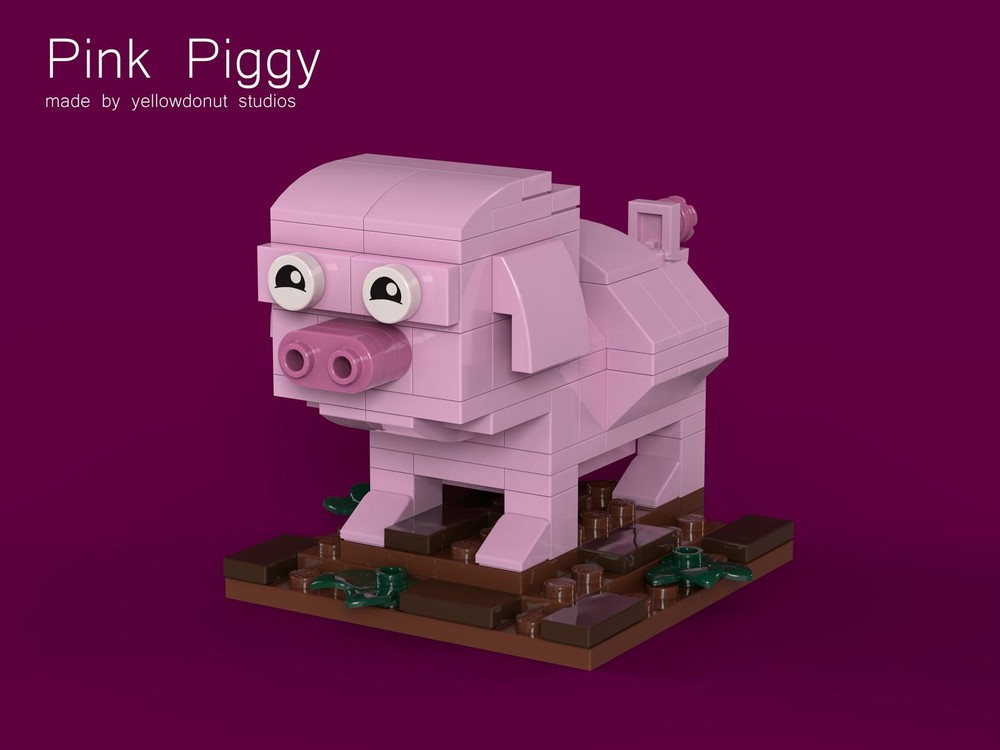 LEGO MOC Pink Piggy by YellowDonut | Rebrickable - Build with LEGO