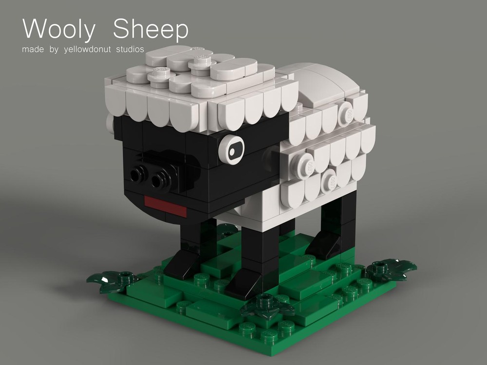 LEGO MOC Wooly Sheep by YellowDonut | Rebrickable - Build with LEGO