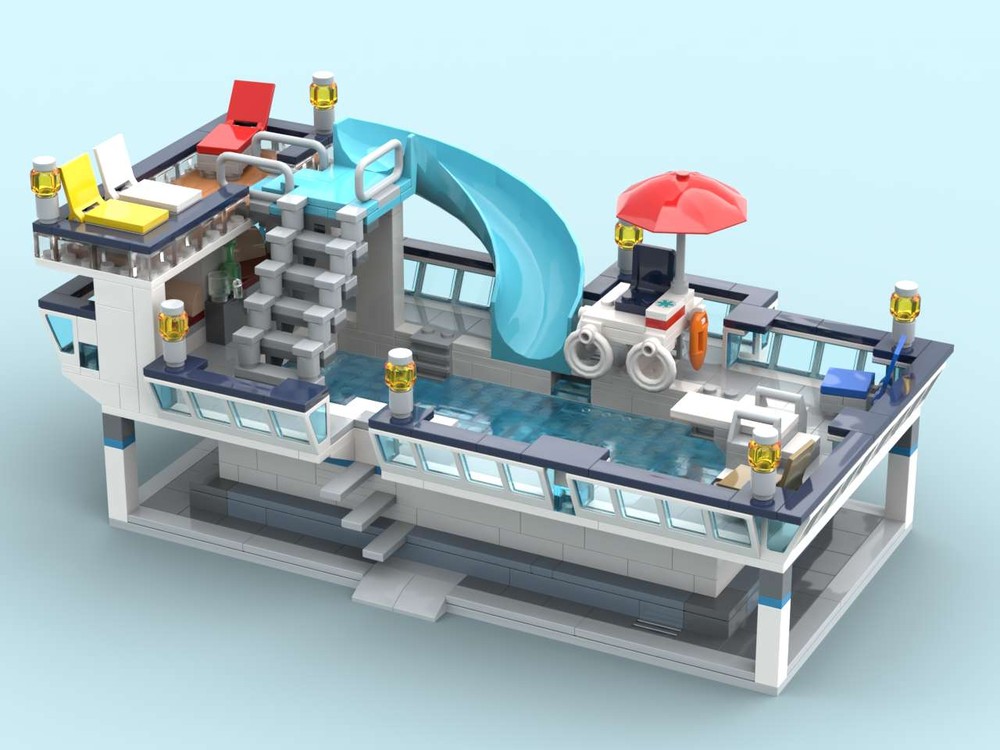 LEGO MOC Harbor Brick Pool Deck by BrickBuildersMD | Rebrickable ...