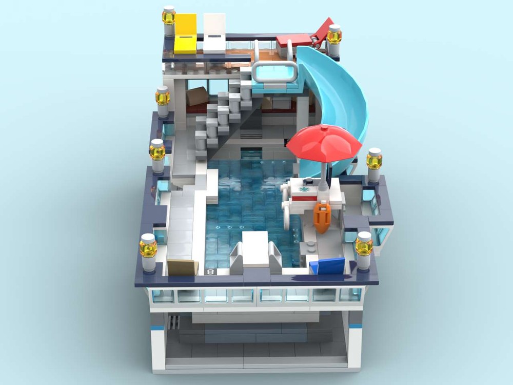LEGO MOC Harbor Brick Pool Deck by BrickBuildersMD | Rebrickable ...