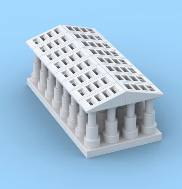 LEGO MOC Mini Parthenon by mpyromaxos | Rebrickable - Build with LEGO