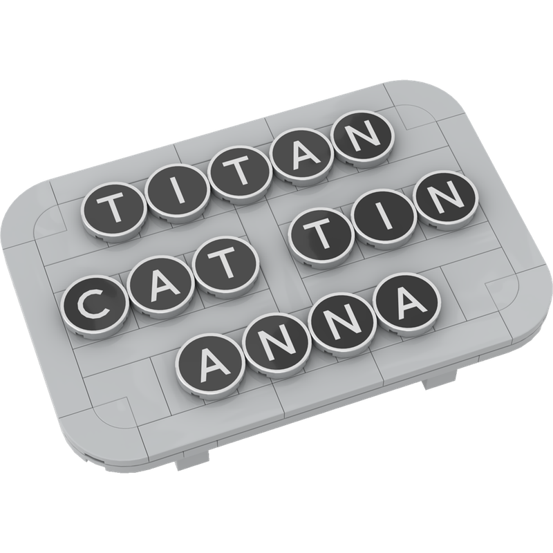 Lego Moc Simple Nameplate By Vdwwd Rebrickable Build With Lego