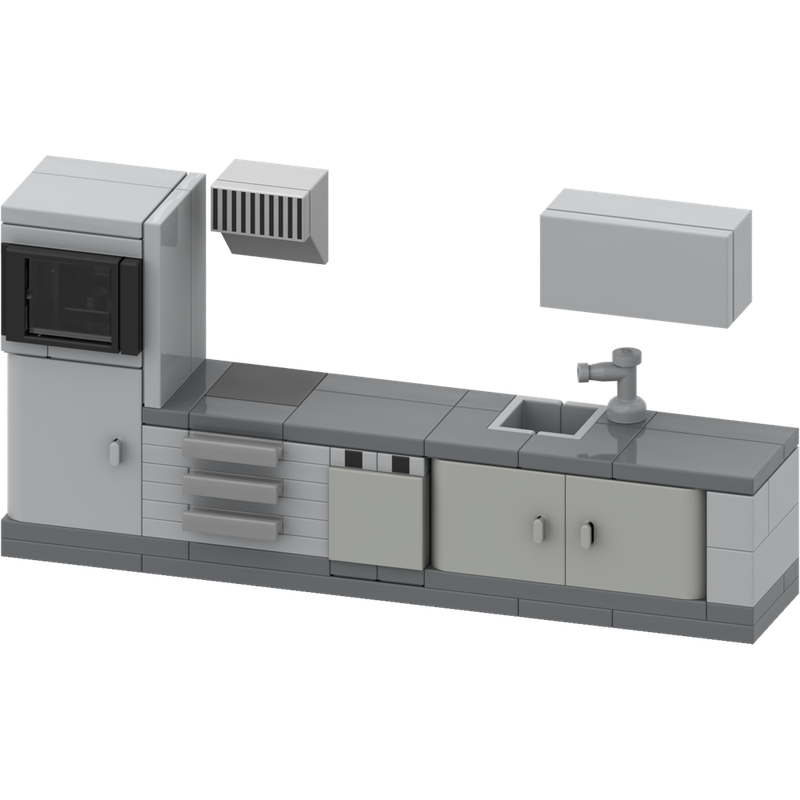 LEGO MOC Kitchen 3 x 16 by VDWWD | Rebrickable - Build with LEGO