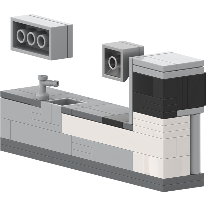 LEGO MOC Kitchen 3 x 16 by VDWWD | Rebrickable - Build with LEGO