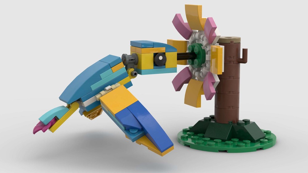 LEGO MOC Hummingbird and Flower by jlherbst77 | Rebrickable - Build ...