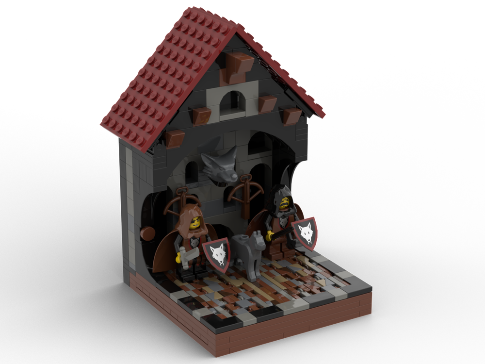 LEGO MOC Wolf Pack Display with wolf head by Thomus_Bean | Rebrickable ...