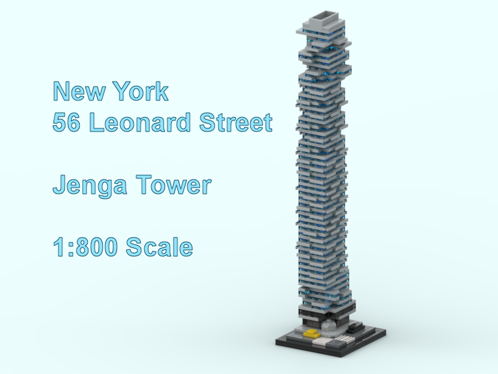 LEGO MOC Jenga Tower, 56 Leonard Street, New York, 1:800 Scale ...